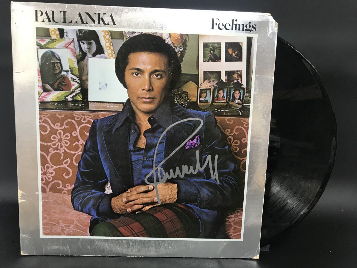 Paul Anka Signed Autographed "Feelings" Record Album - COA Matching Ho ...