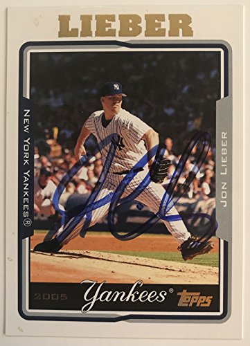 Jon Lieber Signed Autographed 2005 Topps Baseball Card - New York Yank ...