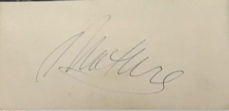 Victor Mature Signed Autographed Vintage Signature Card 8.5x11 Display ...
