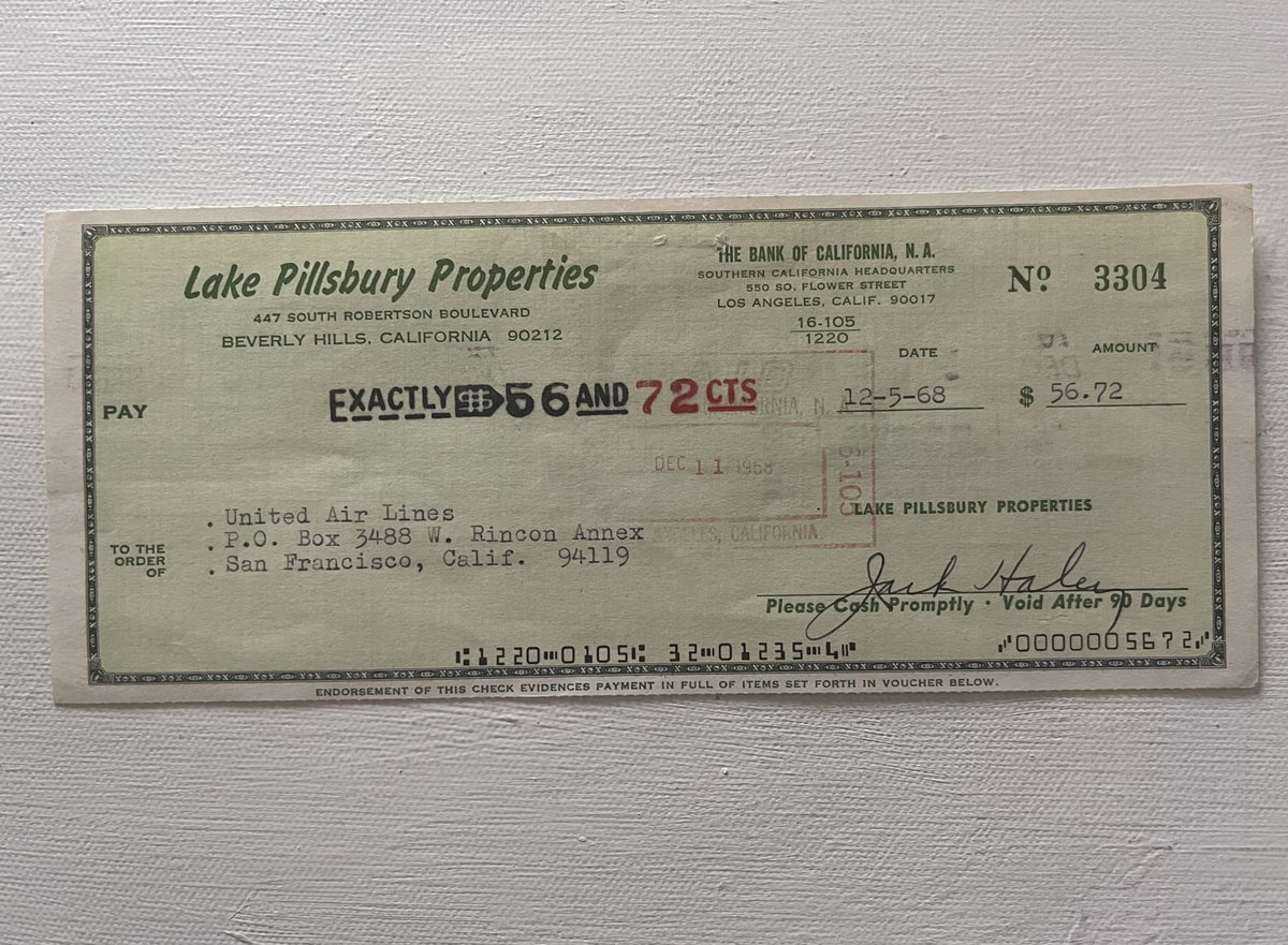 Jack Haley (d. 1979) Signed Autographed Vintage Signed 1972 Personal C ...